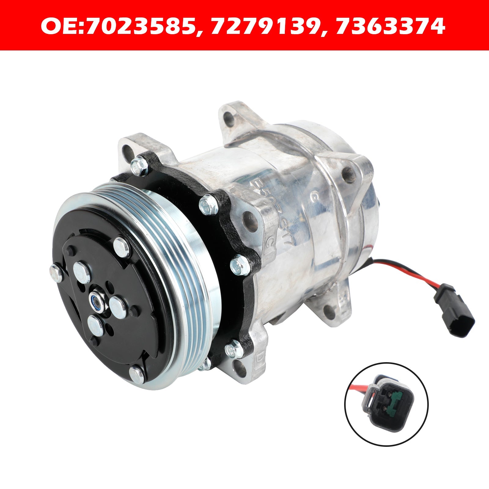 Air Conditioning Compressor 7279139 for Bobcat Skid Steer T550 T590 T5 ...