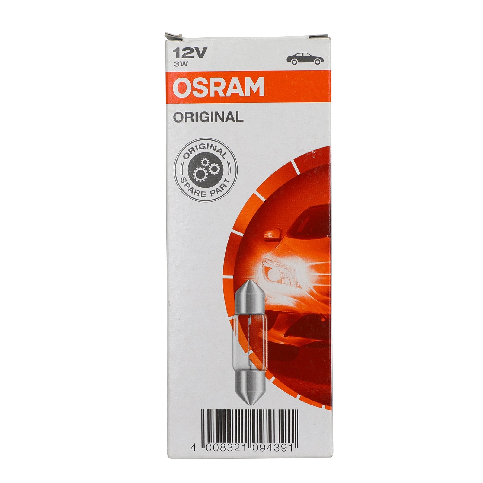 10x For OSRAM General Lighting Halogen Auxiliary Light C3W 12V SV7-8 ...